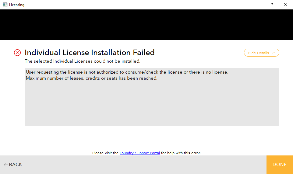 Q100694: How to identify license quota errors with Foundry licenses – Foundry