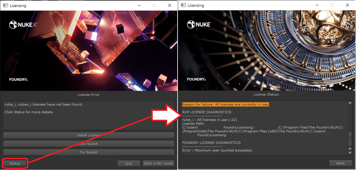 Q100694: How to identify license quota errors with Foundry licenses – Foundry