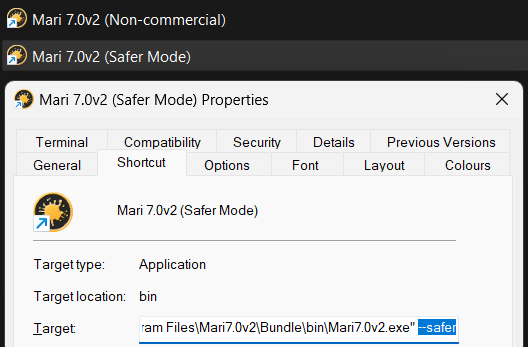 Q100022: Using safer mode to launch Mari as a fresh install – Foundry