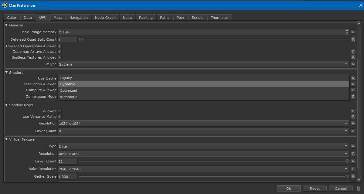 Q100308: Understanding Mari's Shader Compilation Modes for optimal ...