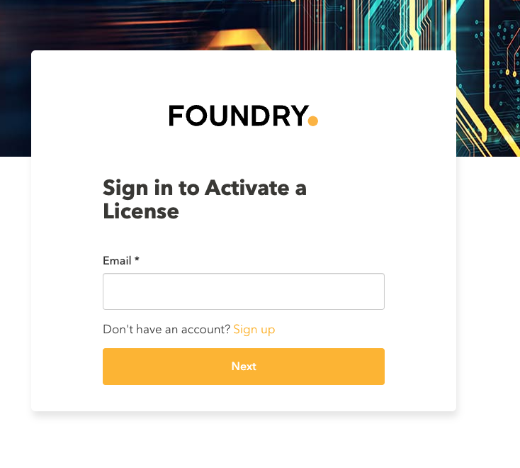 Q100660: How to activate your Team Login license – Foundry